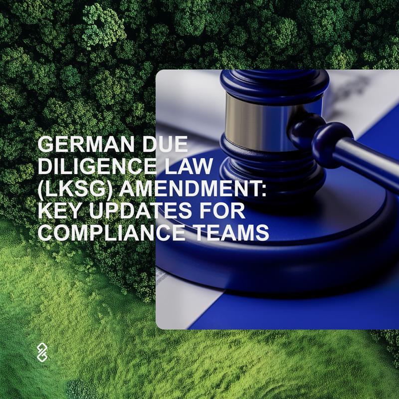 German Due Diligence Law (LkSG) Amendment: Key Updates for Compliance Teams